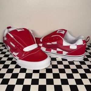 Vans | Shoes | Vans Knu Skool Mega Check Red | Poshmark